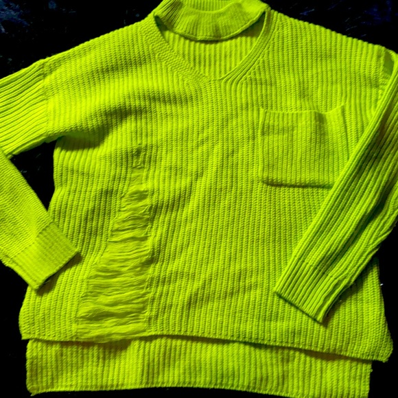 Sweaters | Distressed Neon Sweater | Poshmark